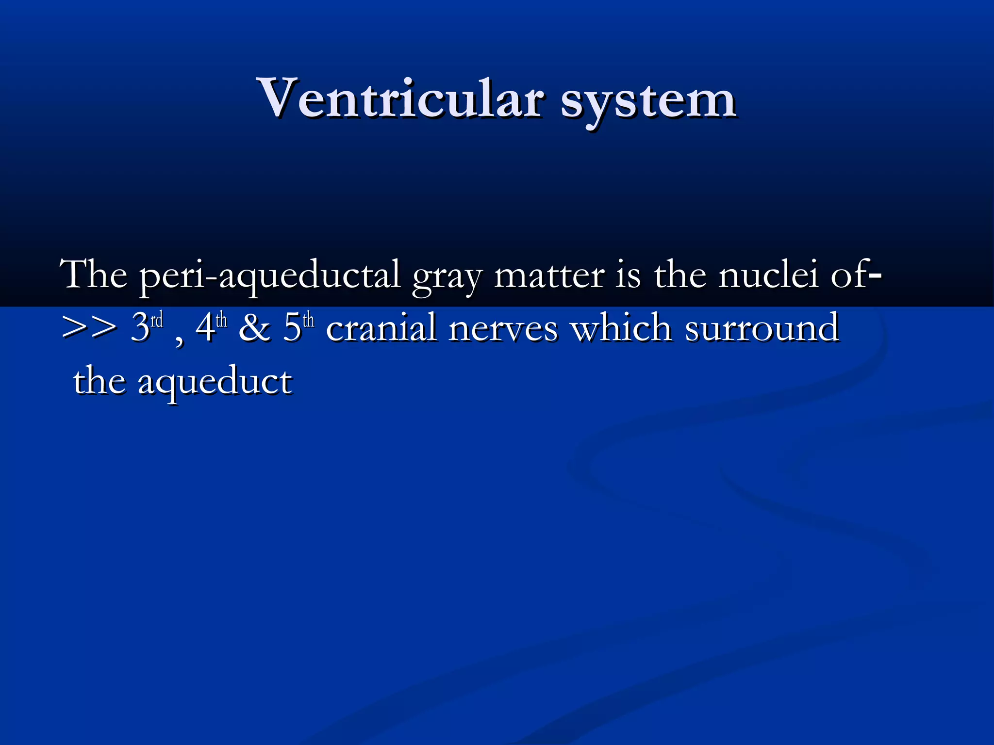 Radiological anatomy & Techniques of the Ventricular system | PPT
