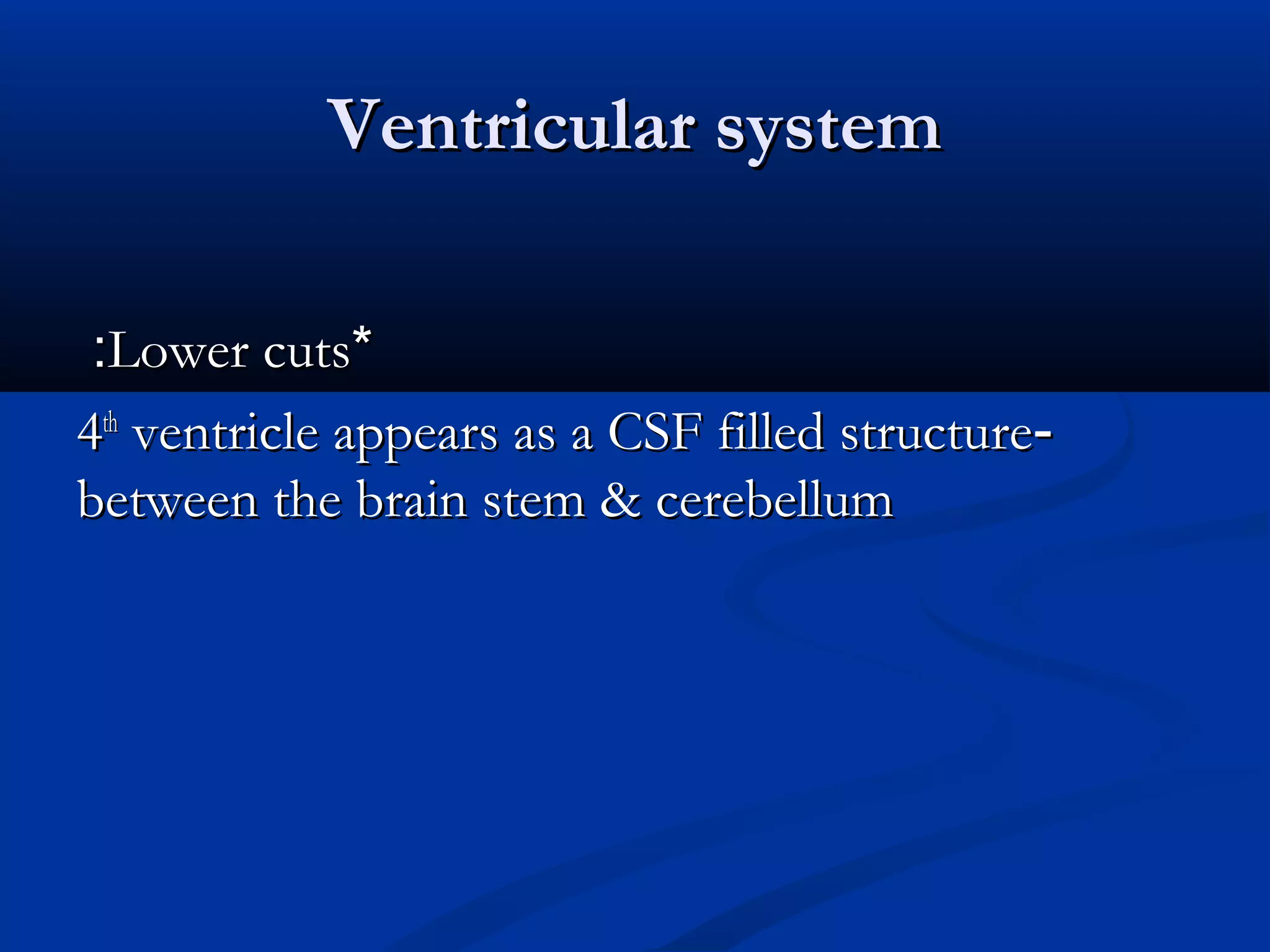 Radiological anatomy & Techniques of the Ventricular system | PPT