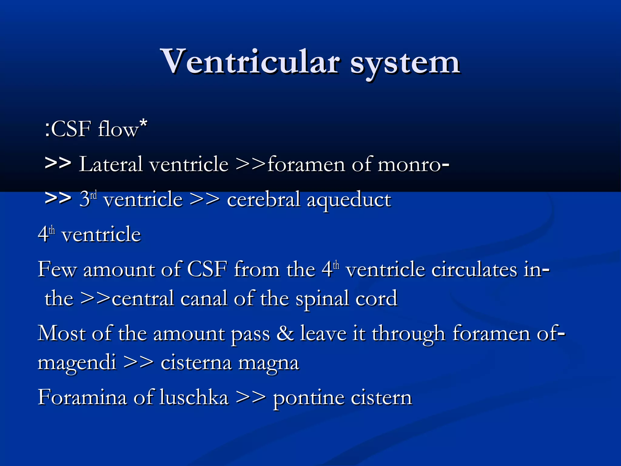 Radiological anatomy & Techniques of the Ventricular system | PPT | Brain and Nervous System ...