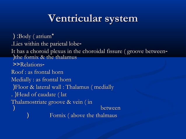 Radiological anatomy & Techniques of the Ventricular system | PPT | Brain and Nervous System ...