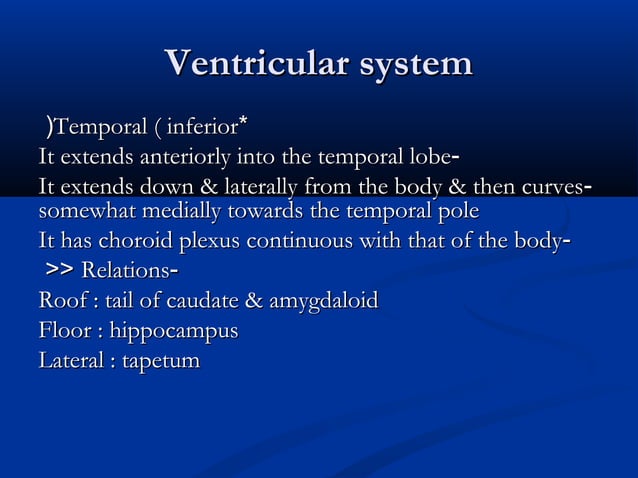 Radiological anatomy & Techniques of the Ventricular system | PPT ...