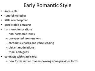 Power point 20. The Romantic Era: Early Romantic Song and Piano | PPTX
