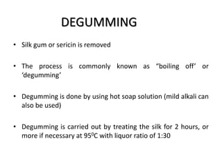 Wool and silk scouring | PPTX