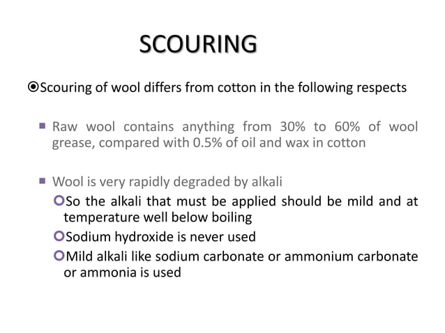 Wool and silk scouring | PPTX