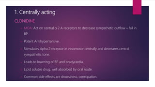 Antihypertensive agents | PPT