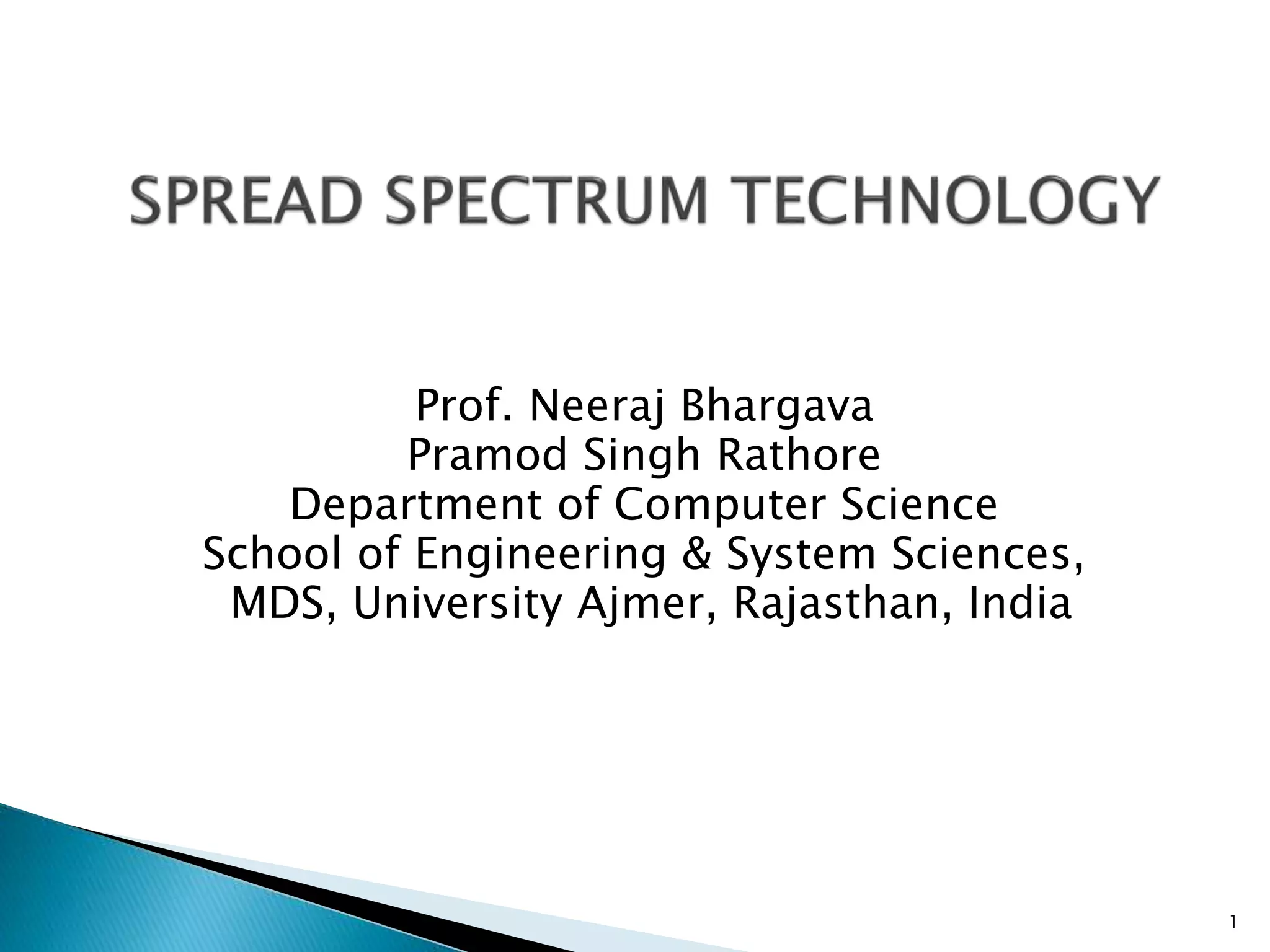 5 Spread Spectrum Technology Ppt