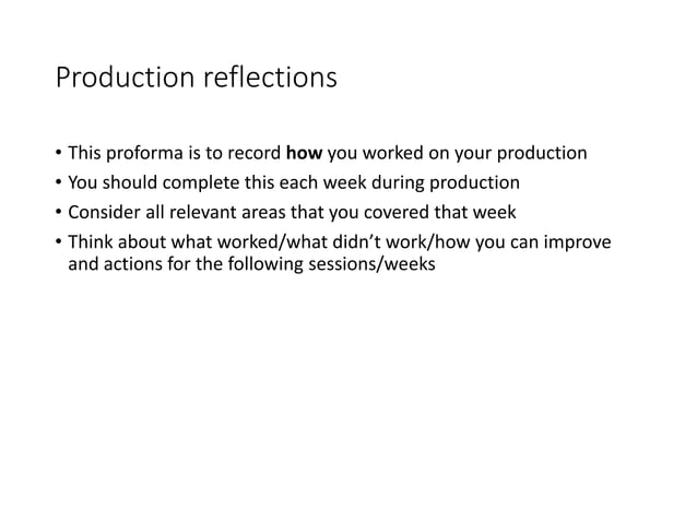 MV Production Reflection | PPT