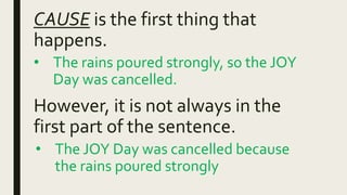 Cause and Effect lesson | PPT