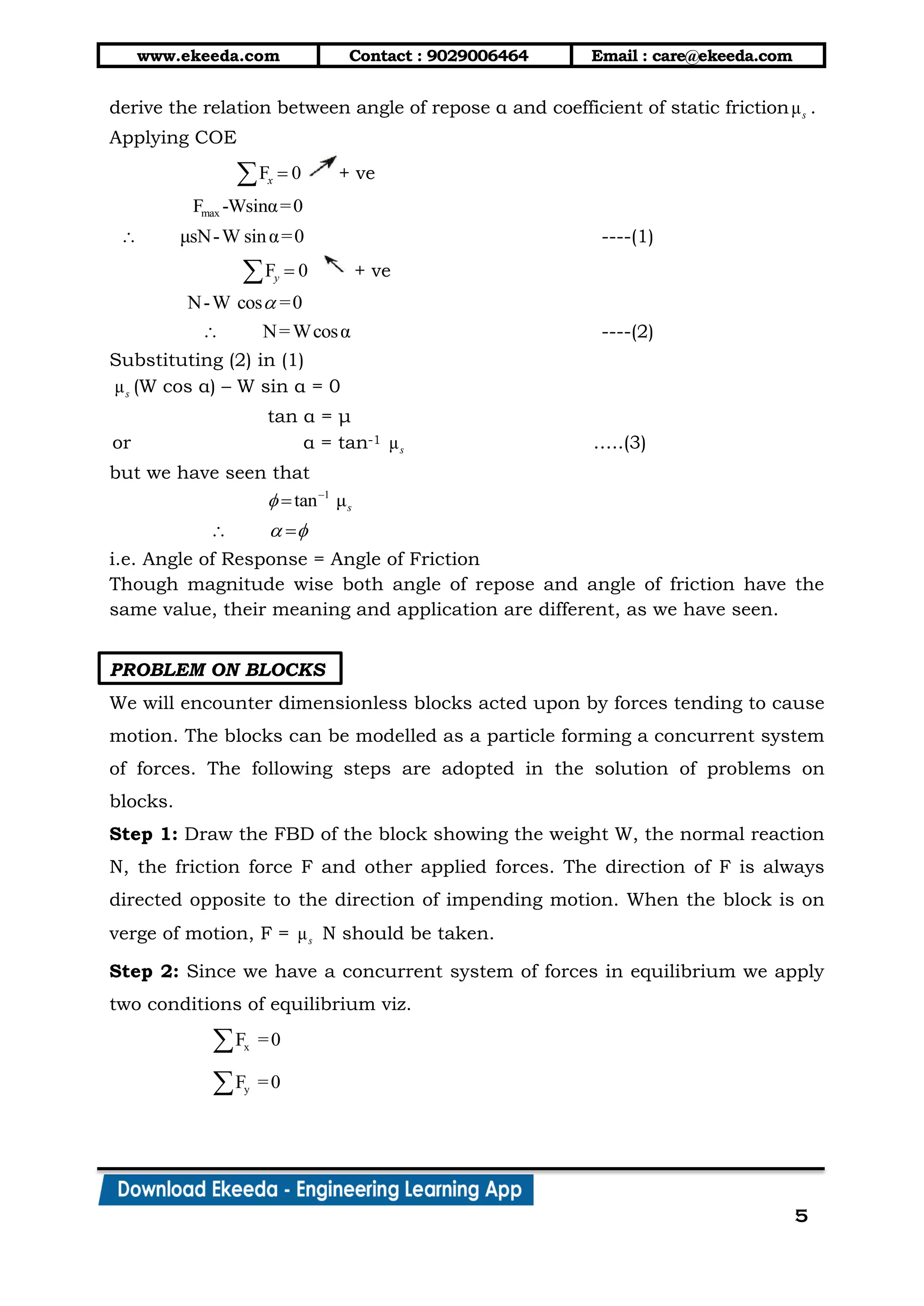 Engineering Mechanics 1st Year | PDF