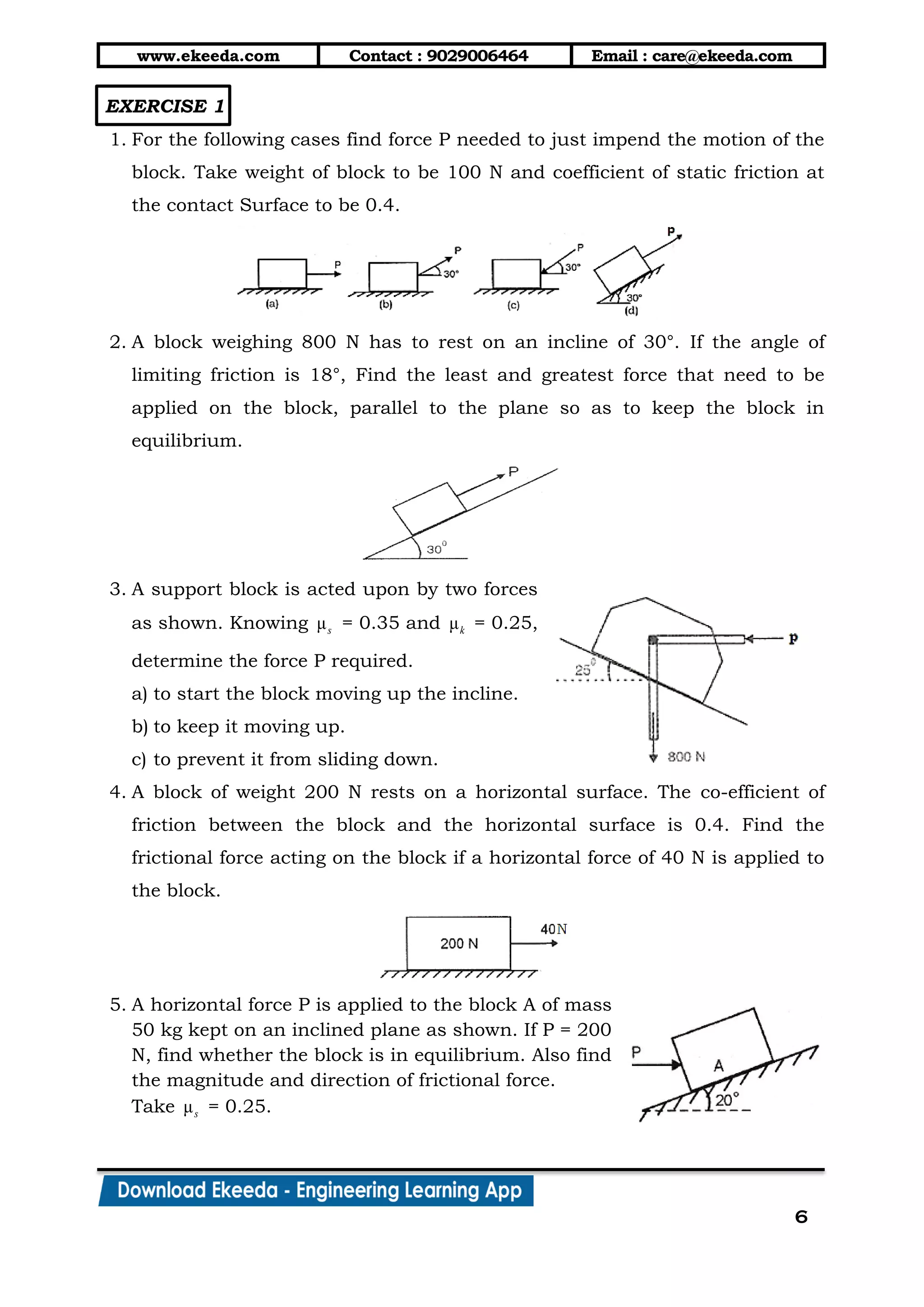 Engineering Mechanics 1st Year | PDF