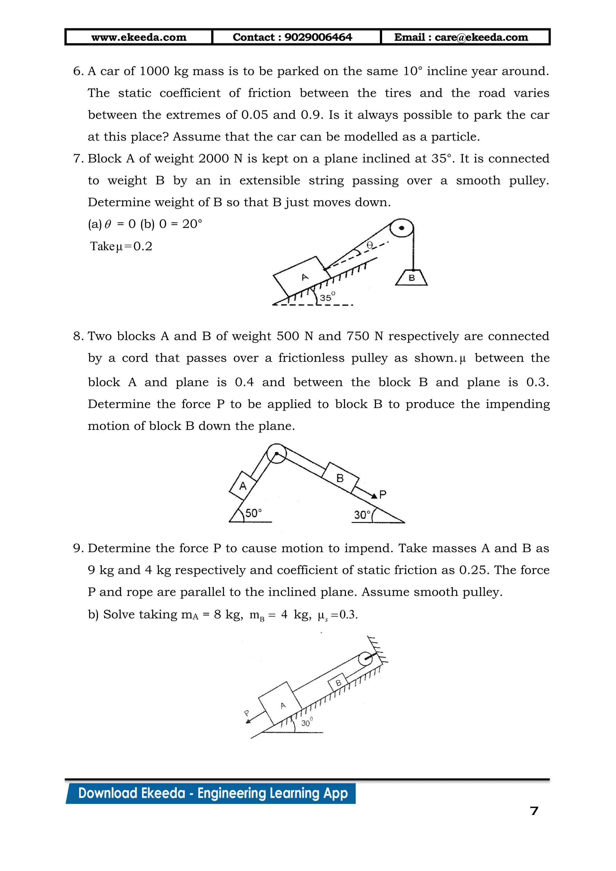 Engineering Mechanics 1st Year | PDF