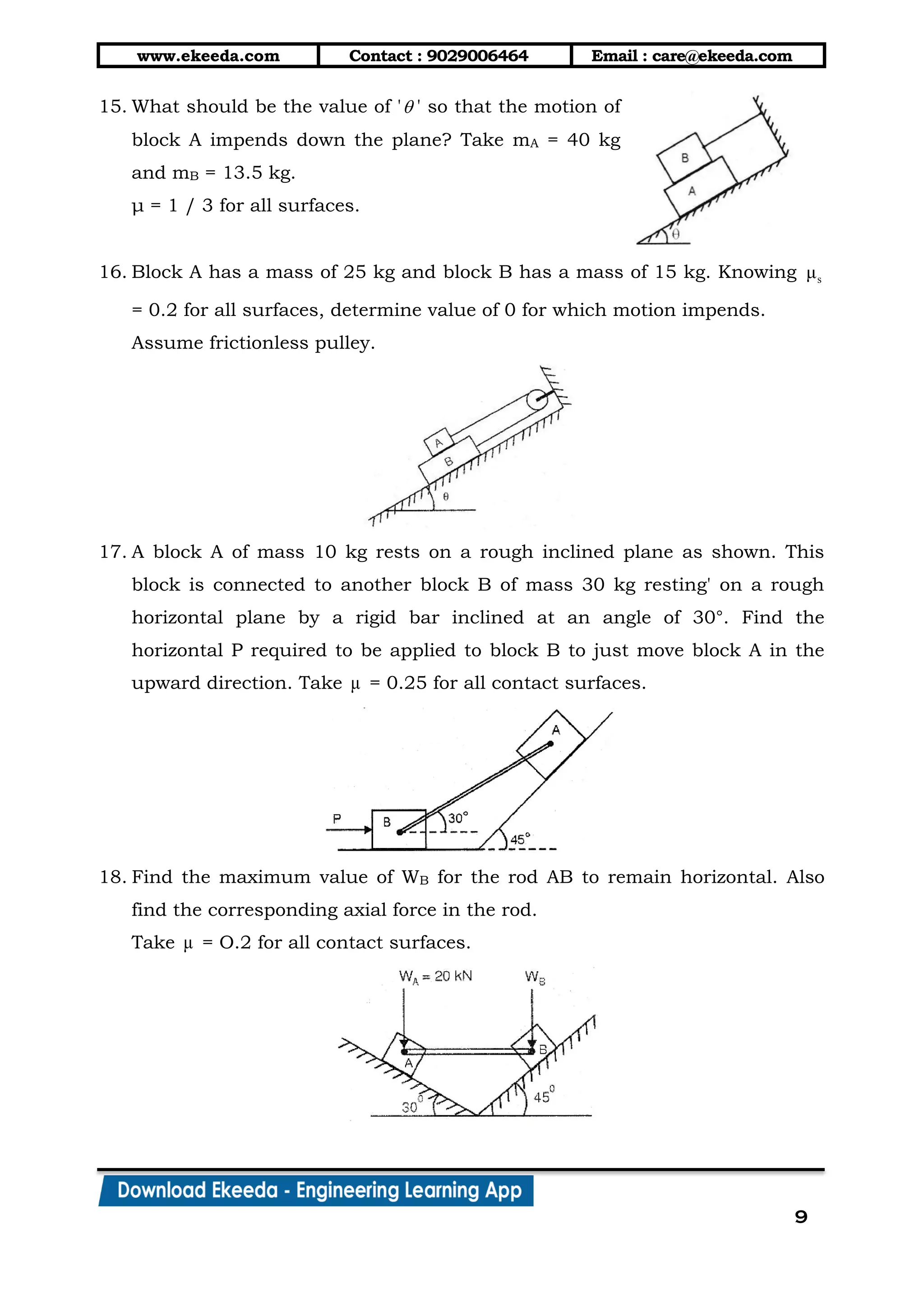 Engineering Mechanics 1st Year | PDF