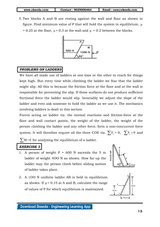 Engineering Mechanics 1st Year | PDF