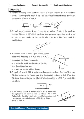 Engineering Mechanics 1st Year | PDF