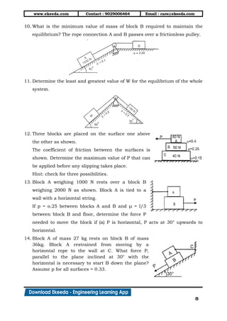 Engineering Mechanics 1st Year | PDF