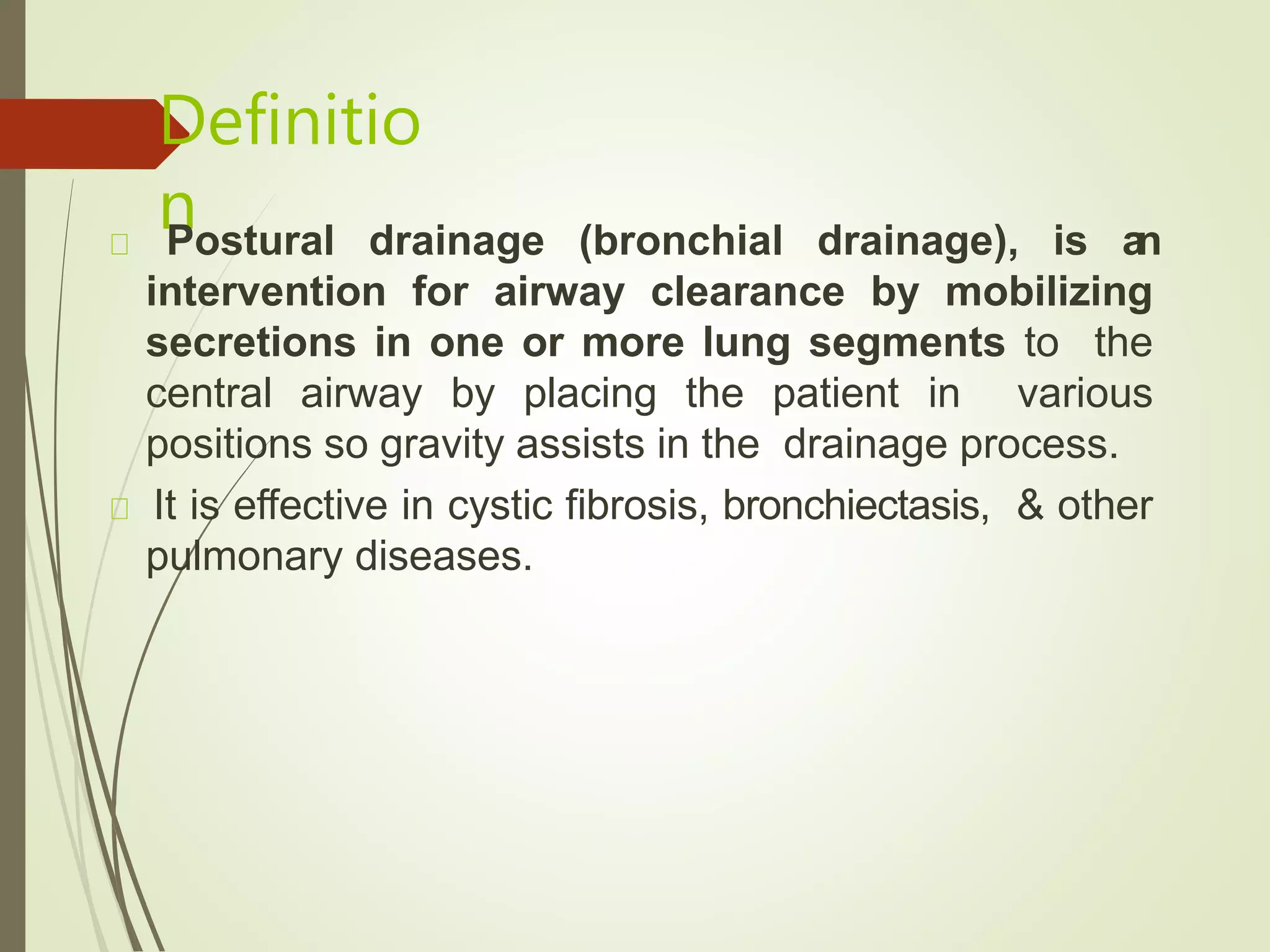 Postural drainage | PPTX