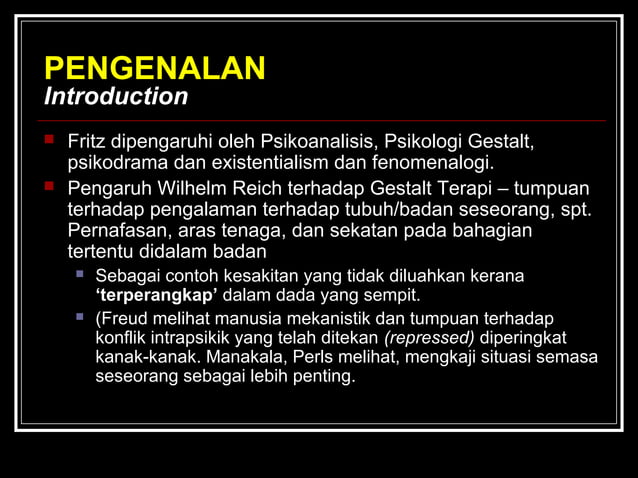 teori gestalt therapy | PPT