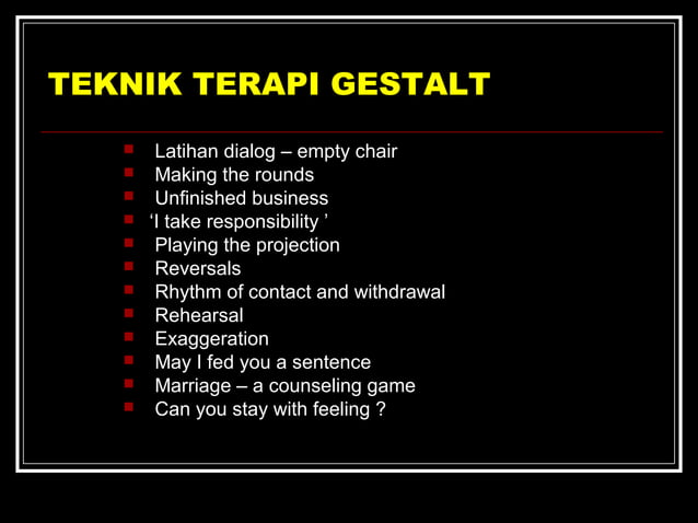teori gestalt therapy | PPT