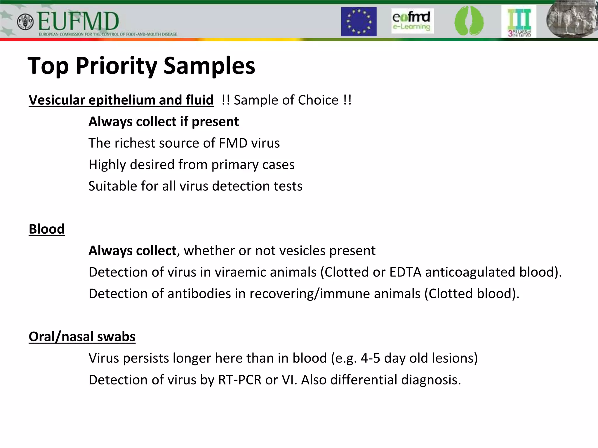Laboratory diagnosis and sampling Uganda Training Course | PPTX