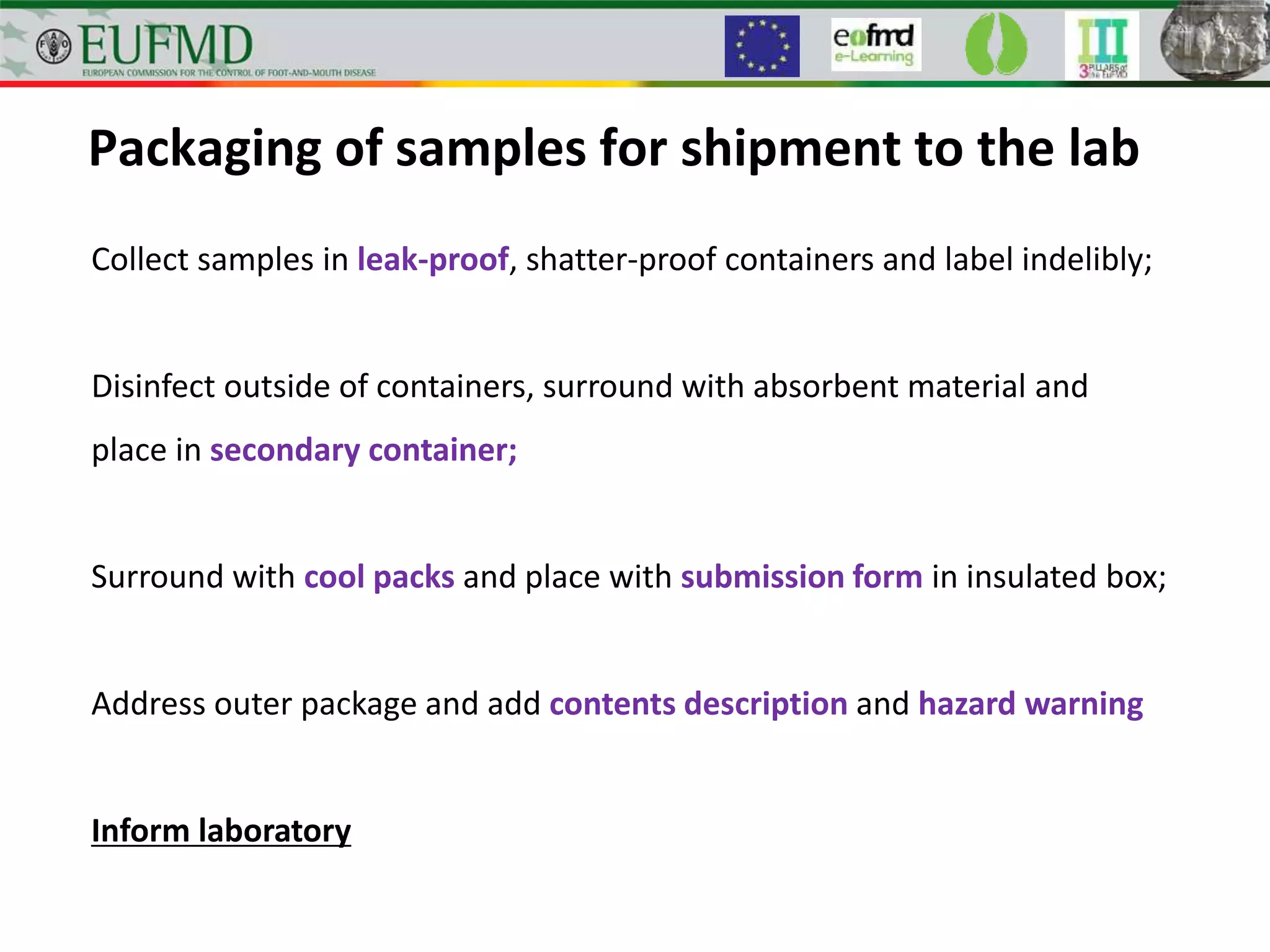 Laboratory diagnosis and sampling Uganda Training Course | PPTX ...