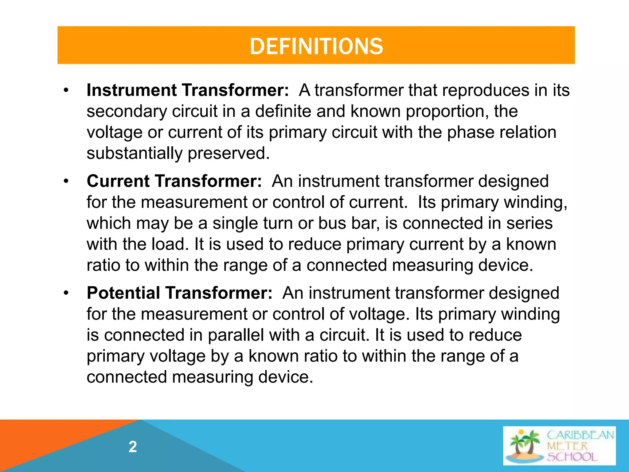 Introduction to CTs and PTs | PPTX | Technology & Computing