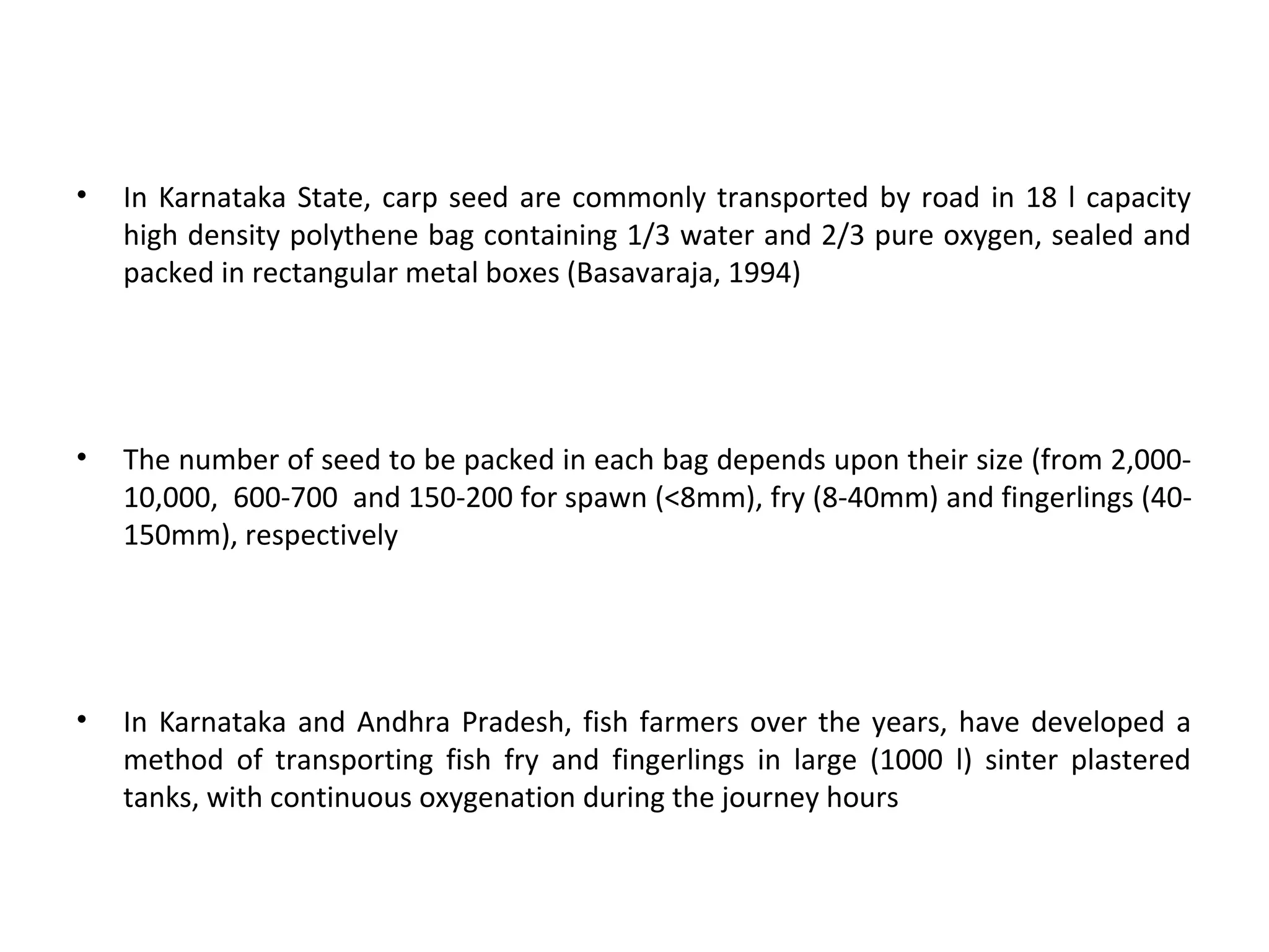 5.3 packing and transportation of fish seed | PPT