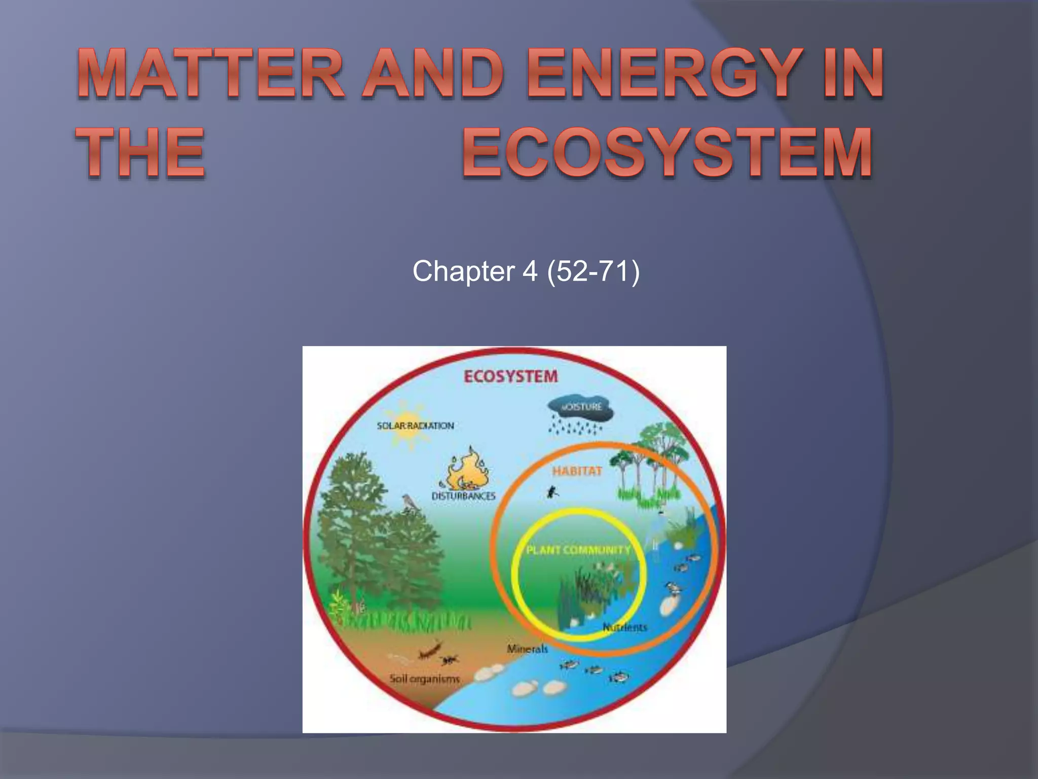 5. matter and energy chpt 4 power point | PPTX | Environment | Science
