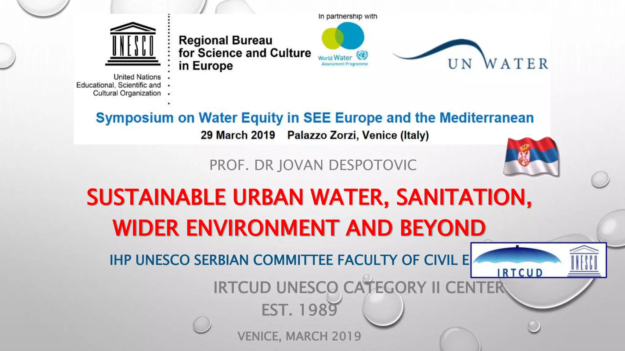 Sustainable Urban Water Sanitation Wider Environment And Beyond Ppt
