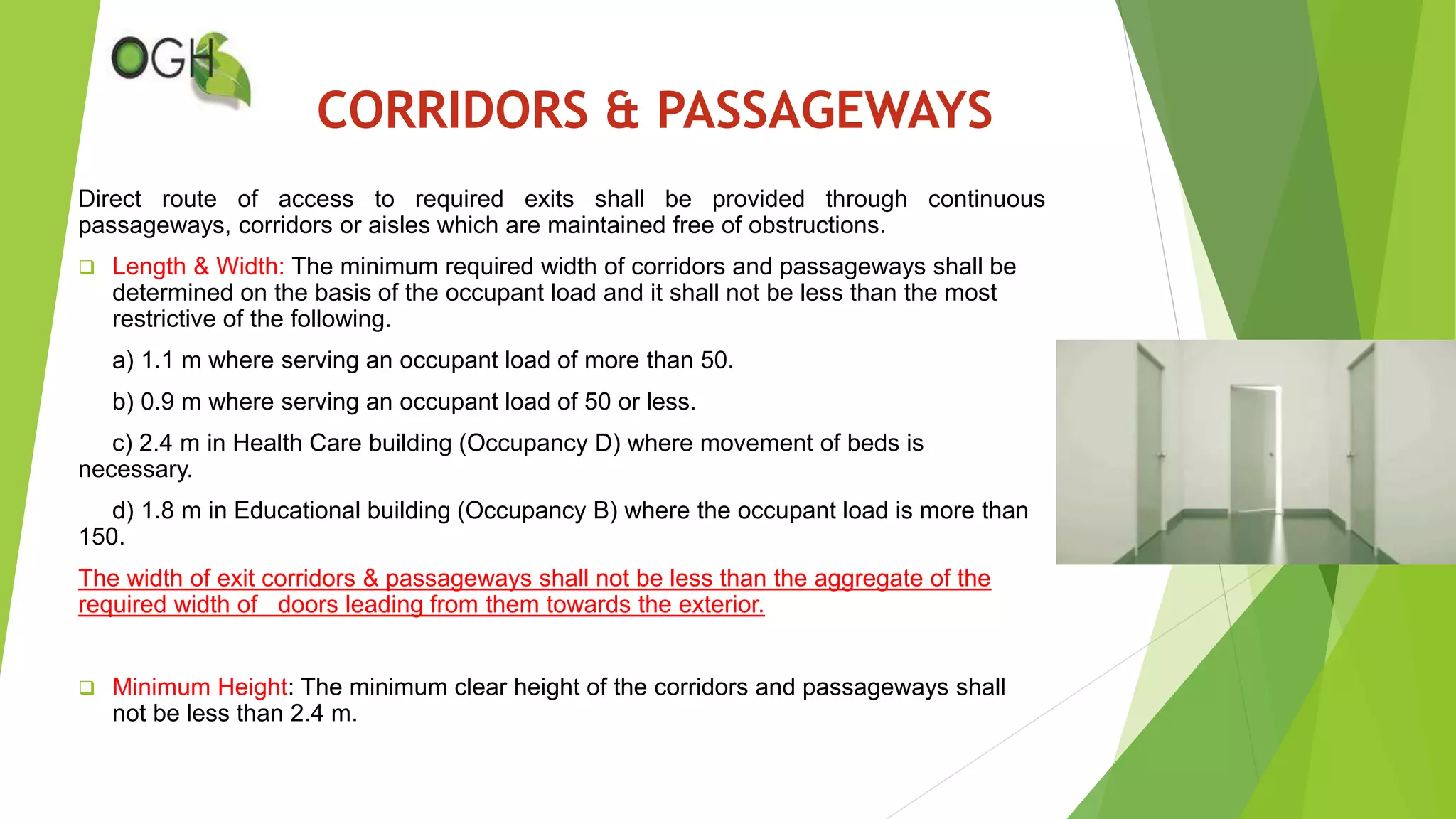 5. Corridors & Passageways | PPTX