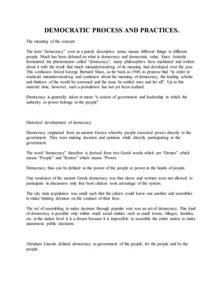 DEMOCRATIC PROCESS AND PRACTICES | DOCX