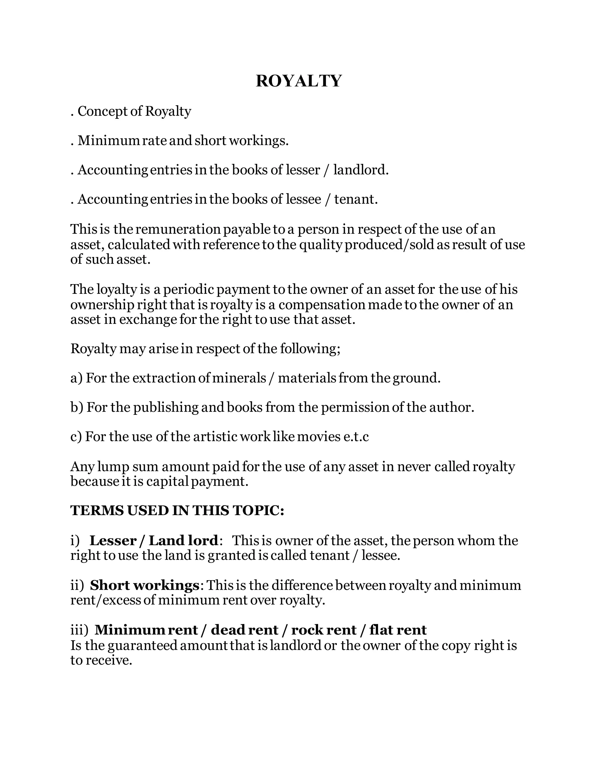 ROYALTY | DOCX