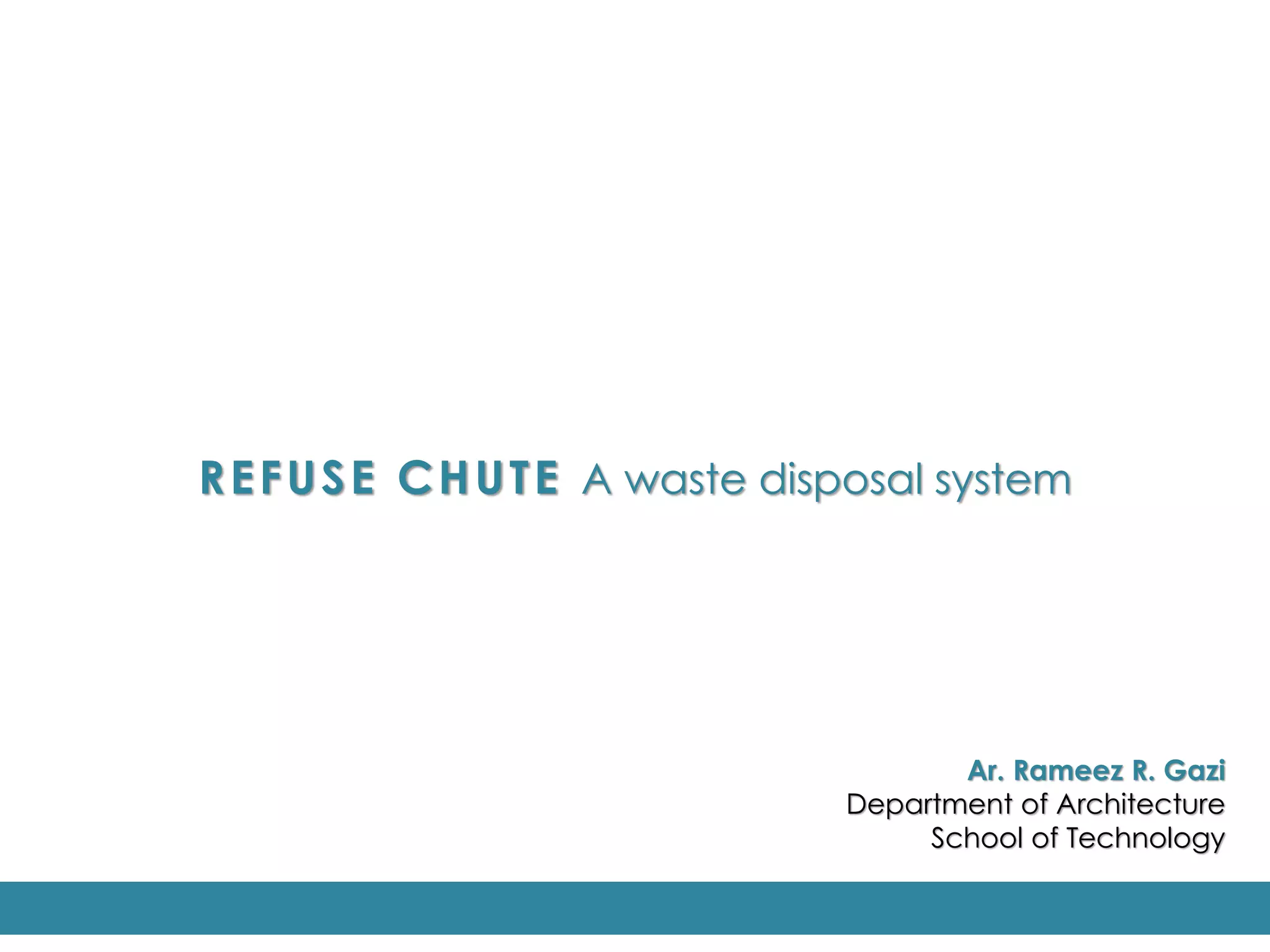 Refuse Chute | PDF