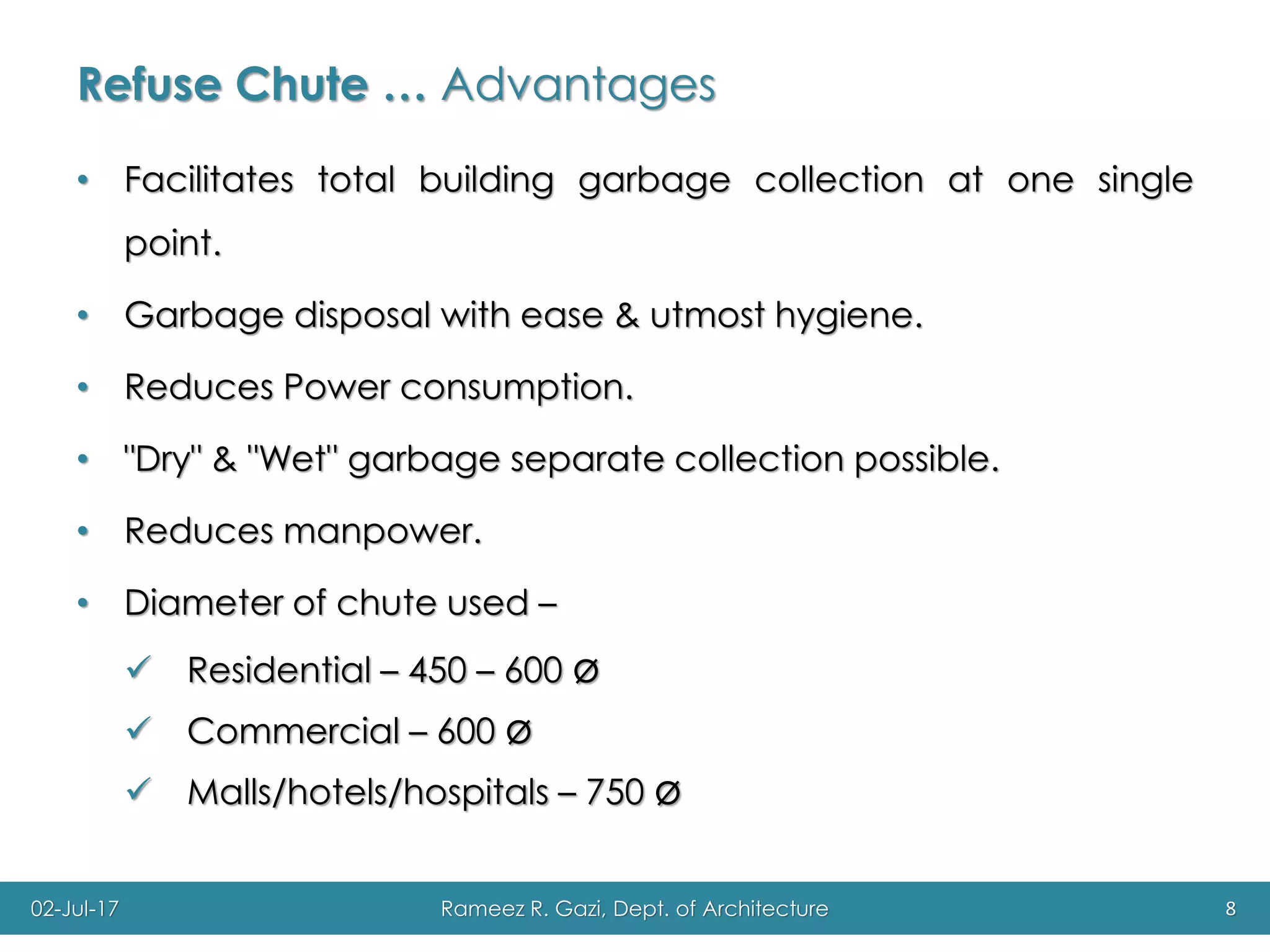 Refuse Chute | PDF