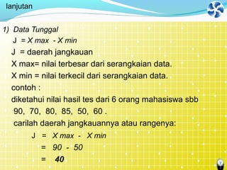 5. presentasi ukuran penyebara data | PPT