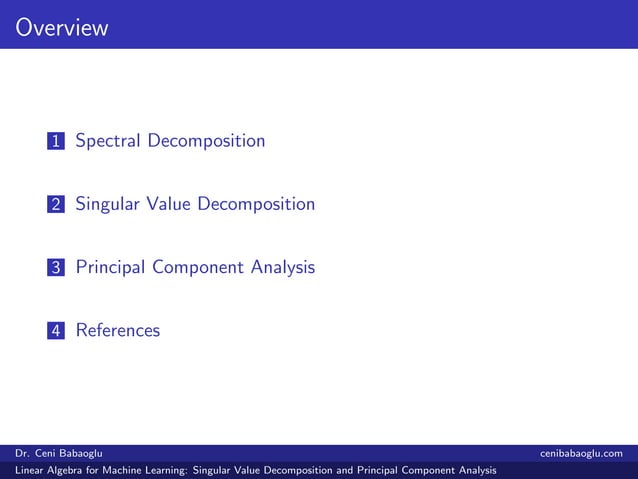 5 Linear Algebra For Machine Learning Singular Value Decomposition