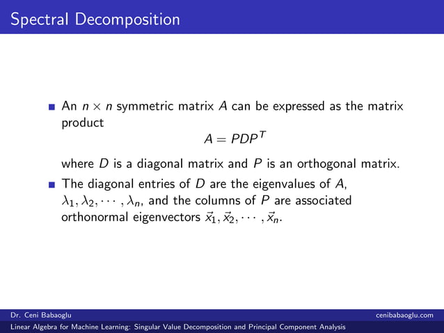 5 Linear Algebra For Machine Learning Singular Value Decomposition