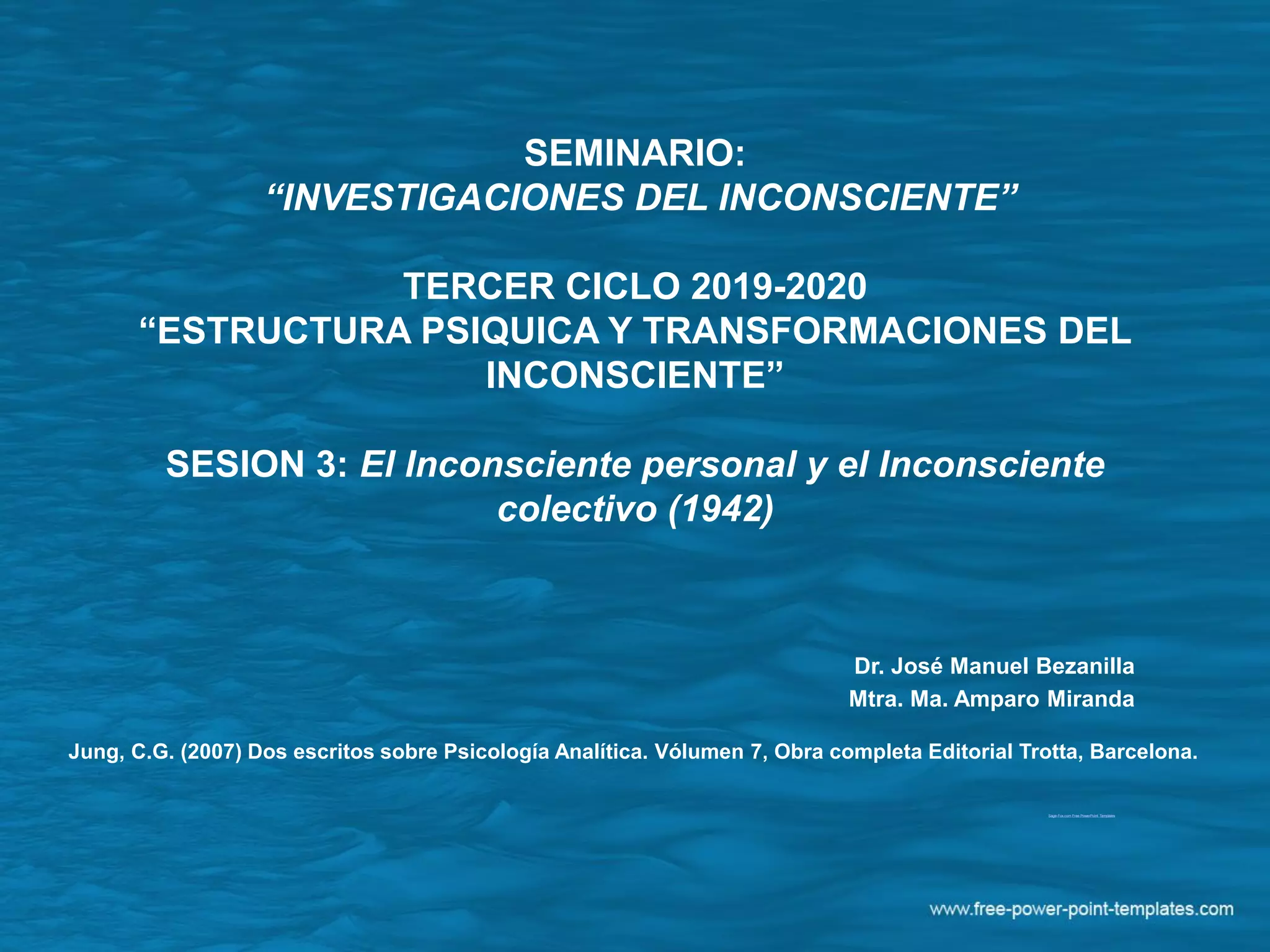 5. el inconsciente personal y el inconsciente colectivo cg jung | PPT