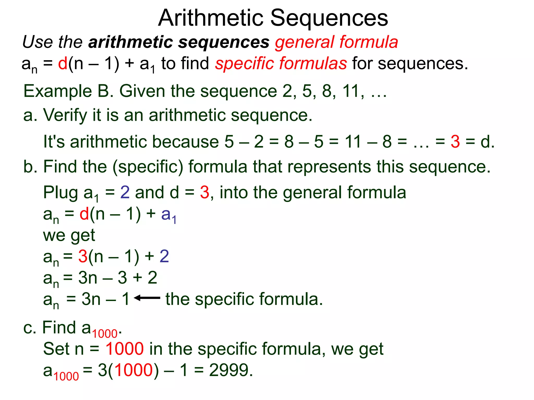 5.2 arithmetic sequences and sums t | PPT