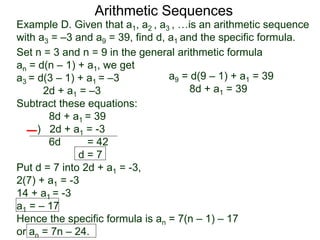 5.2 arithmetic sequences and sums t | PPT