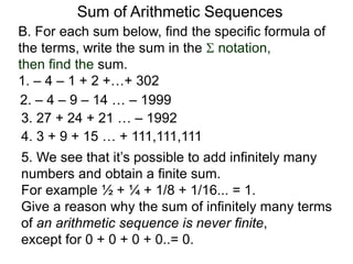 5.2 arithmetic sequences and sums t | PPT