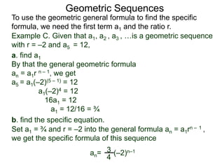 5.3 geometric sequences and sums t | PPT
