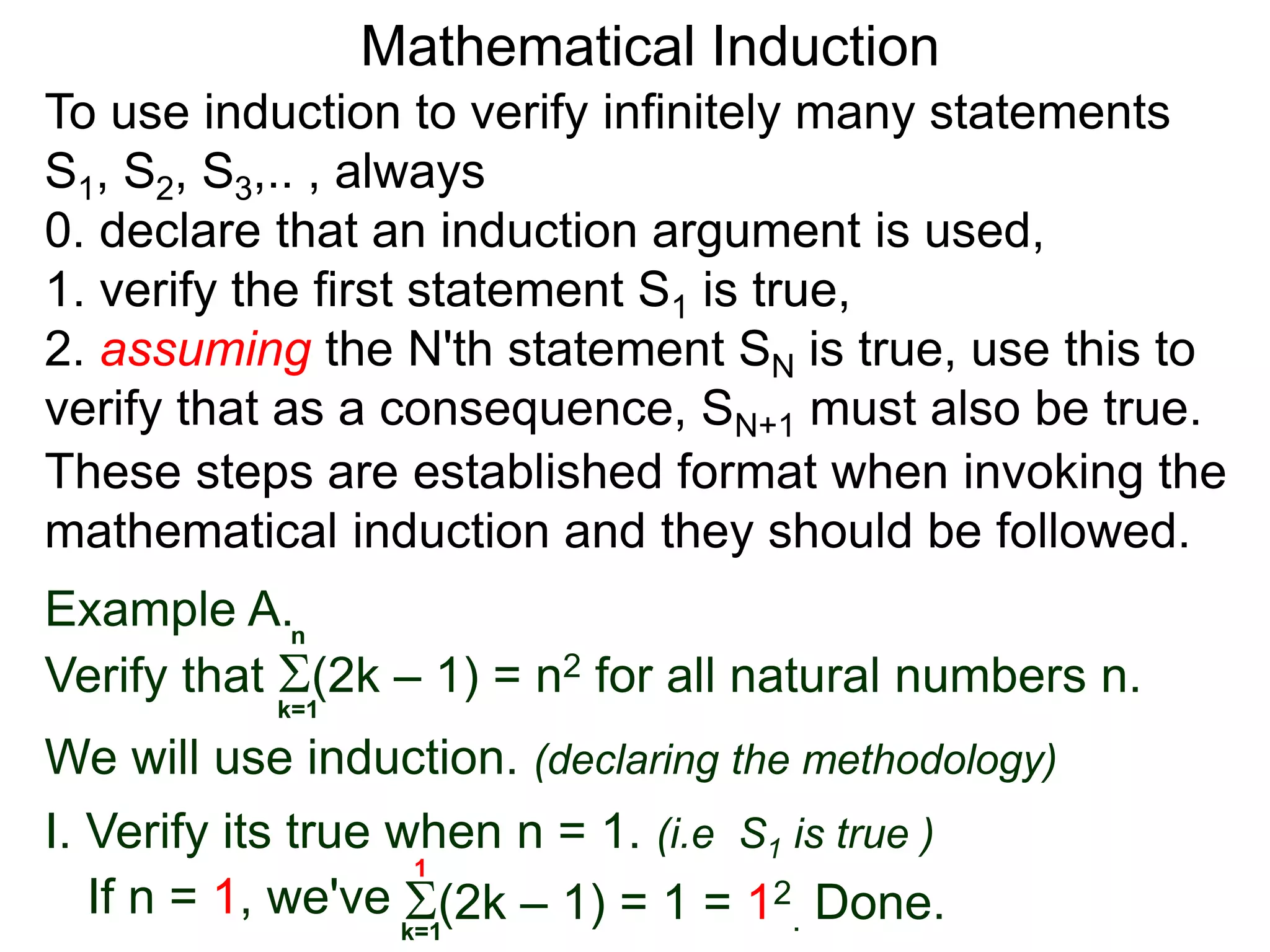 5.4 mathematical induction t | PPTX