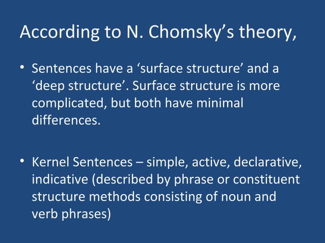 Structural & Transformational Grammars | PPT