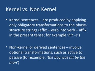 Structural & Transformational Grammars | PPT