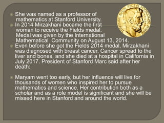 5. maryam mirzakhani | PPTX