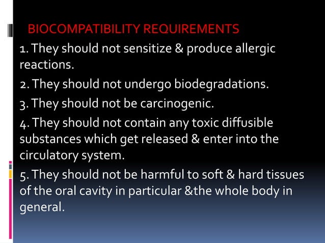 BIOCOMPATIBILITY OF DENTAL MATERIALS | PPTX