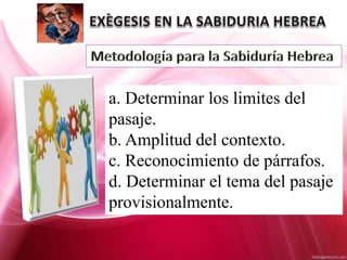 5. Exegesis de la sabiduría hebrea | PPTX