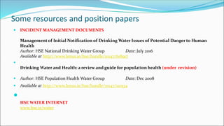 5. Risk Assessment of Drinking Water - Ray Parle - Water Event 2019 | PDF