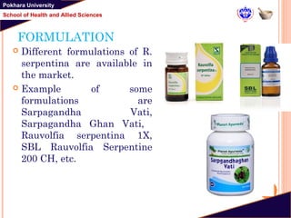 5. rauvolifa serpentine (sarpagandha) | PPT