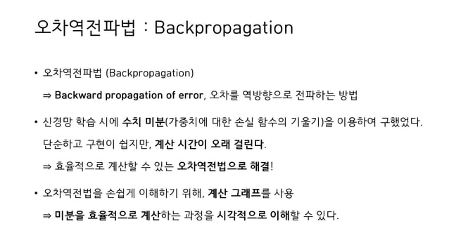 Deep Learning from scratch 5장 : backpropagation | PPT